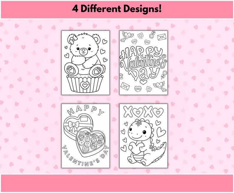 Valentine’s Day Coloring Party Favor | Kids Classroom Valentine ...