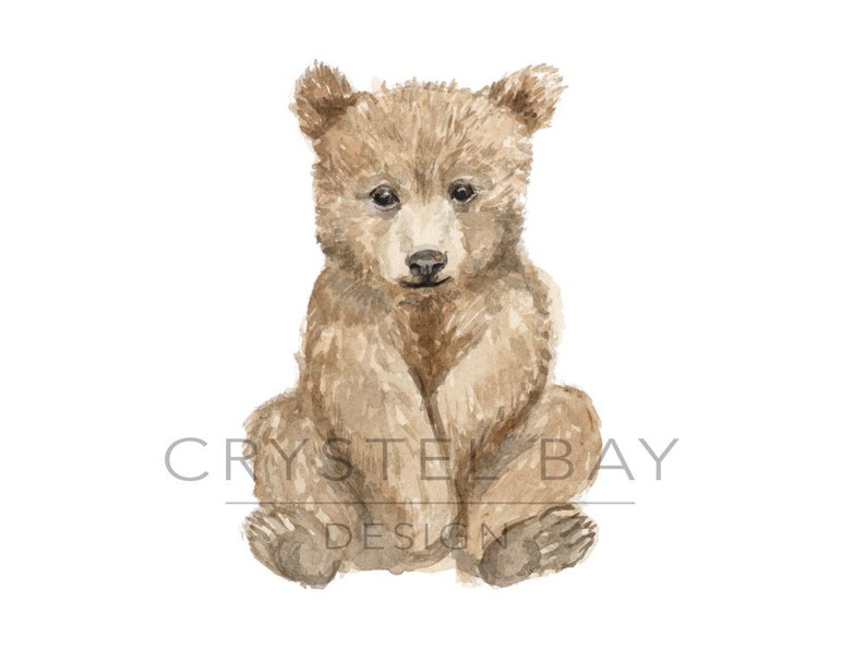 Bear Cubs Set 2 Baby Bear Baby Animal Prints Nursery - Etsy