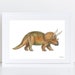Dinosaur Triceratops Watercolor Wall Art, Wall Decor, Nursery Art Print ...