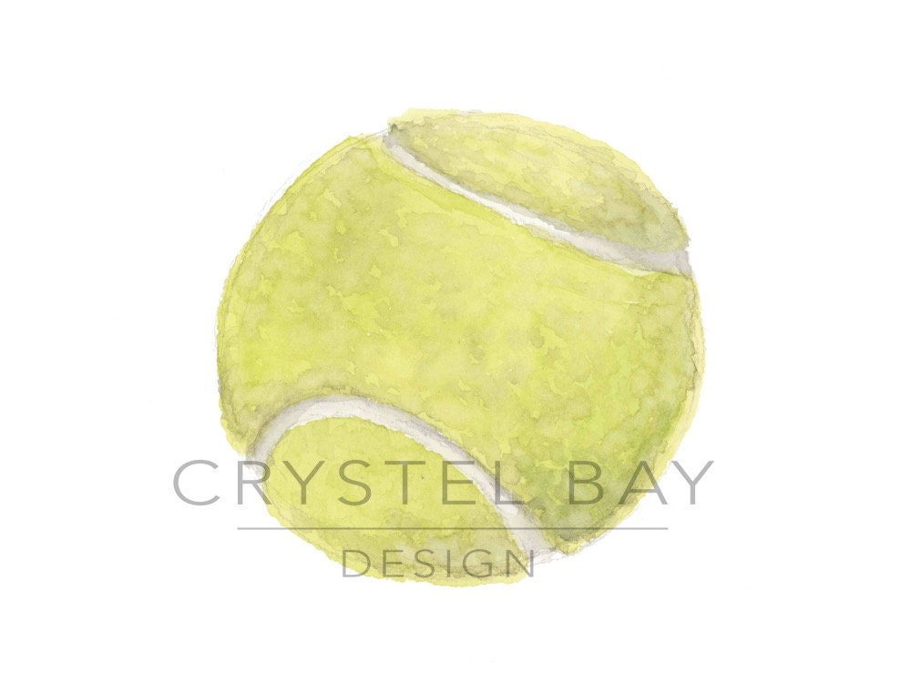 Tennis Ball Watercolor Wall Art Wall Decor Nursery Art - Etsy