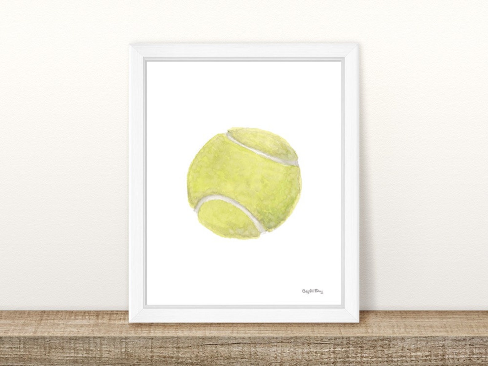 Tennis Ball Watercolor Wall Art Wall Decor Nursery Art | Etsy