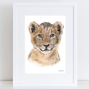 Lion Dad & Cub Set 2 Nursery Art Print, Boys Room, Girls Room ...