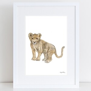 Lion Dad & Cub Set 2 Nursery Art Print, Boys Room, Girls Room ...