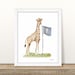 Giraffe Playing Golf Watercolor Wall Art Wall Decor - Etsy