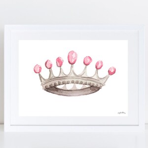 Princess Crown 1 Watercolor Wall Art, Wall Decor, Nursery Art Print ...