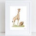 Giraffe Playing Football Watercolor Wall Art Wall Decor | Etsy