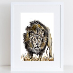 Lion Dad & Cub Set 2 Nursery Art Print, Boys Room, Girls Room ...