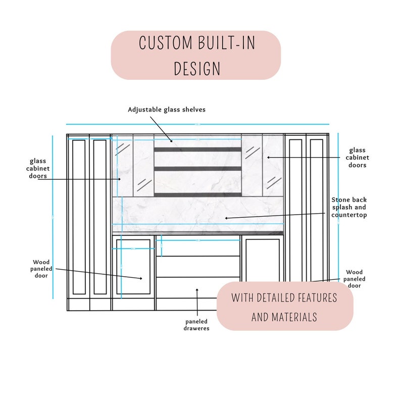 Custom Built-in Design Interior Design E-design Service Custom Design ...