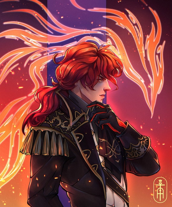 Digital Prints Prints Genshin Impact Diluc A5 Character Portrait Print ...