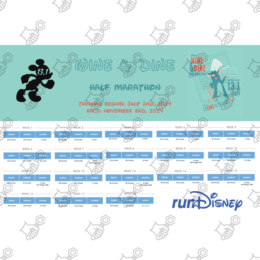 Training Poster Half Marathon 2024 24x36 Digital PDF File, PNG File ...