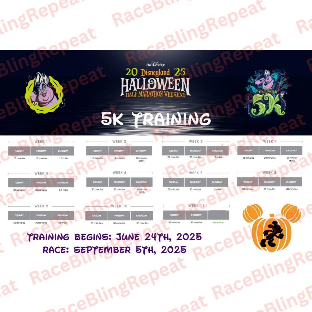 Training Poster Halloween Villain Race 5K 2025 24x36 Digital PDF PNG ...