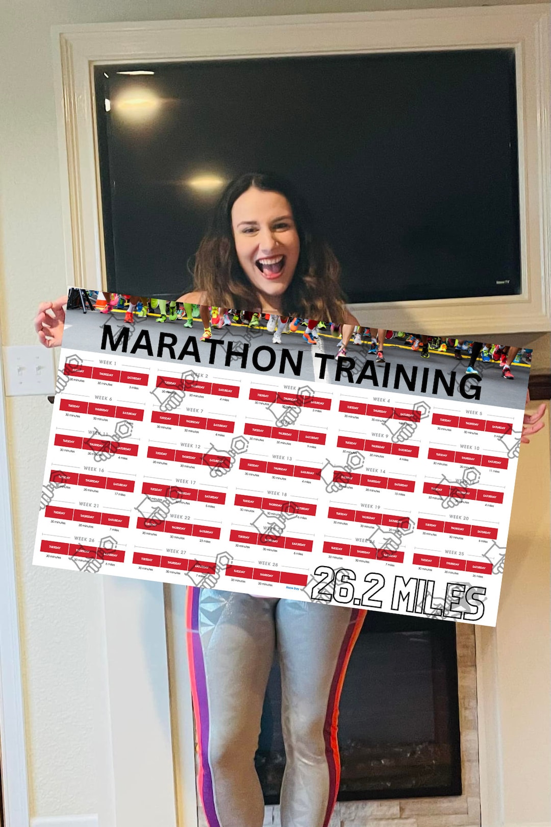 Marathon Training Poster (24"x36" Digital PNG & PDF File). Galloway ...