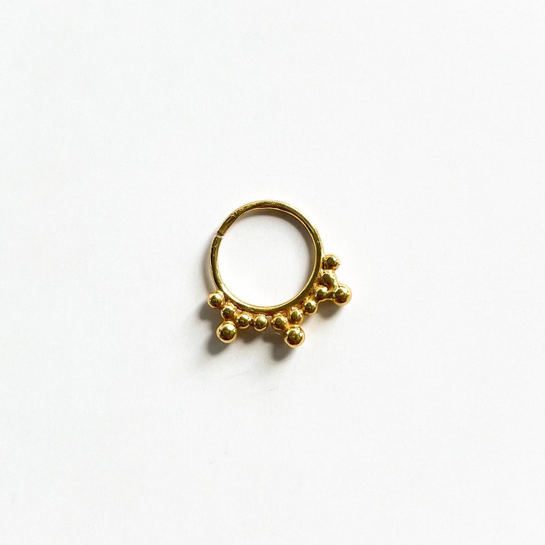 Laung 18k Real Gold Dainty Nose Ring, Indian Nose Hoop, Gold Nose Hoop ...