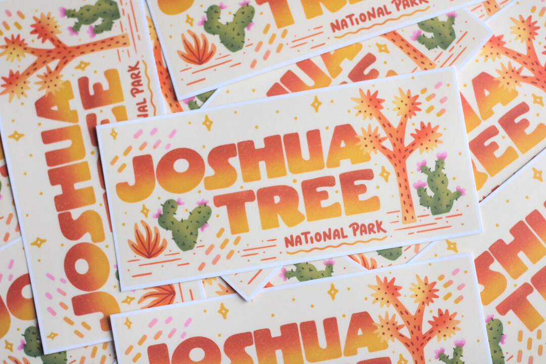 Joshua Tree National Park Bumper Sticker: Matte Weatherproof Car Decal ...