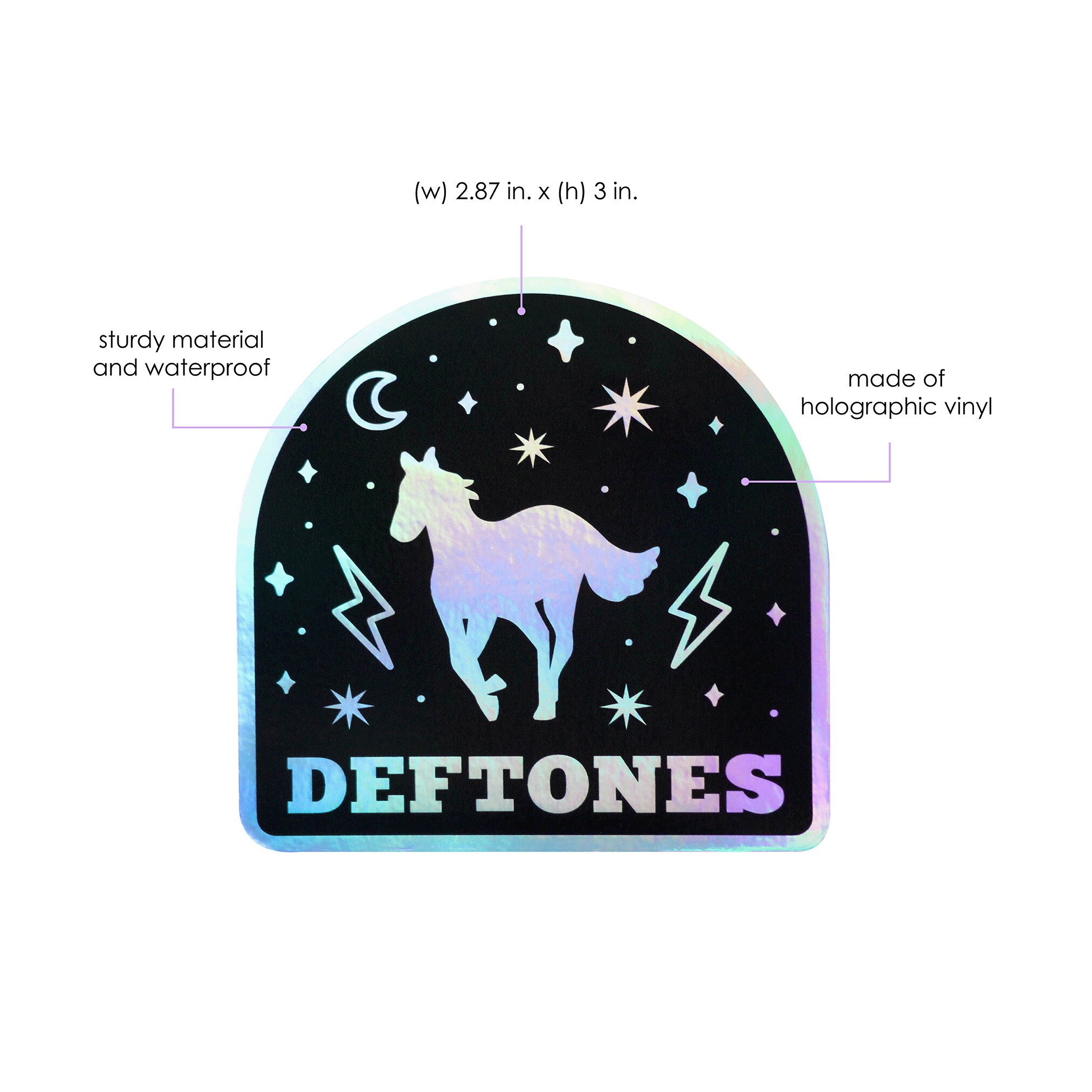 Deftones Holographic Pony Holographic Sticker - Etsy