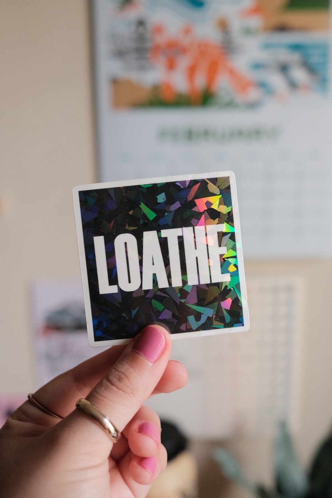 LOATHE | Cracked Ice Sticker Effect | Holographic Sticker | Music ...