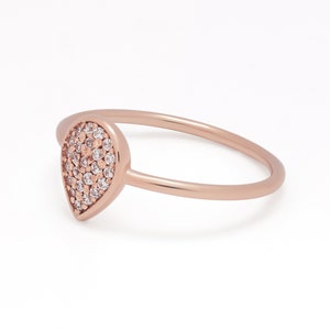 Pear Shaped Pave Ring by Sagittariusfinejwlr,tear Drop Pave Setting ...