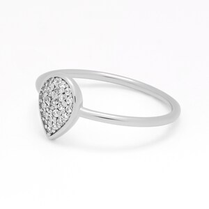 Pear Shaped Pave Ring by Sagittariusfinejwlr,tear Drop Pave Setting ...