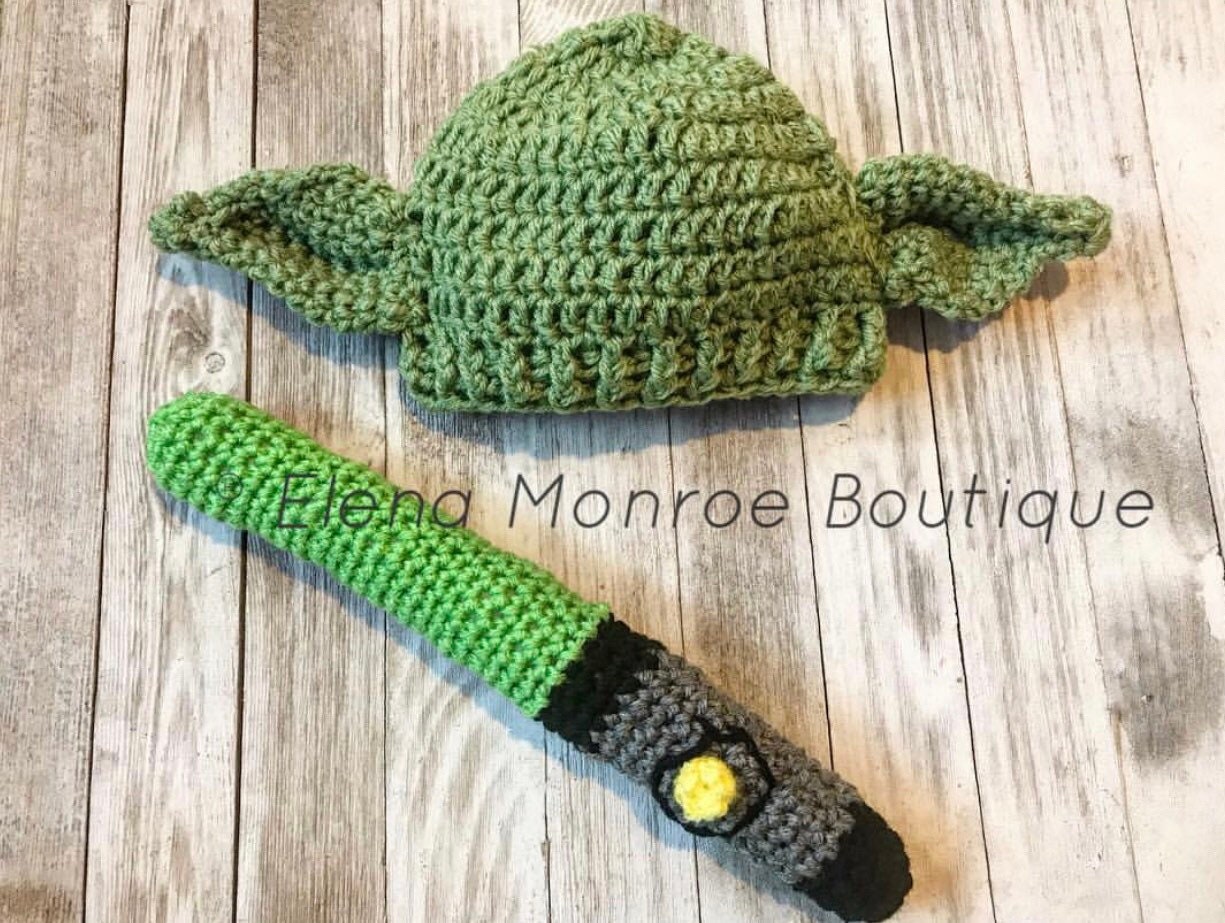 Crochet Green Alien Hat Crochat Alien Baby Costume Yod Hat | Etsy