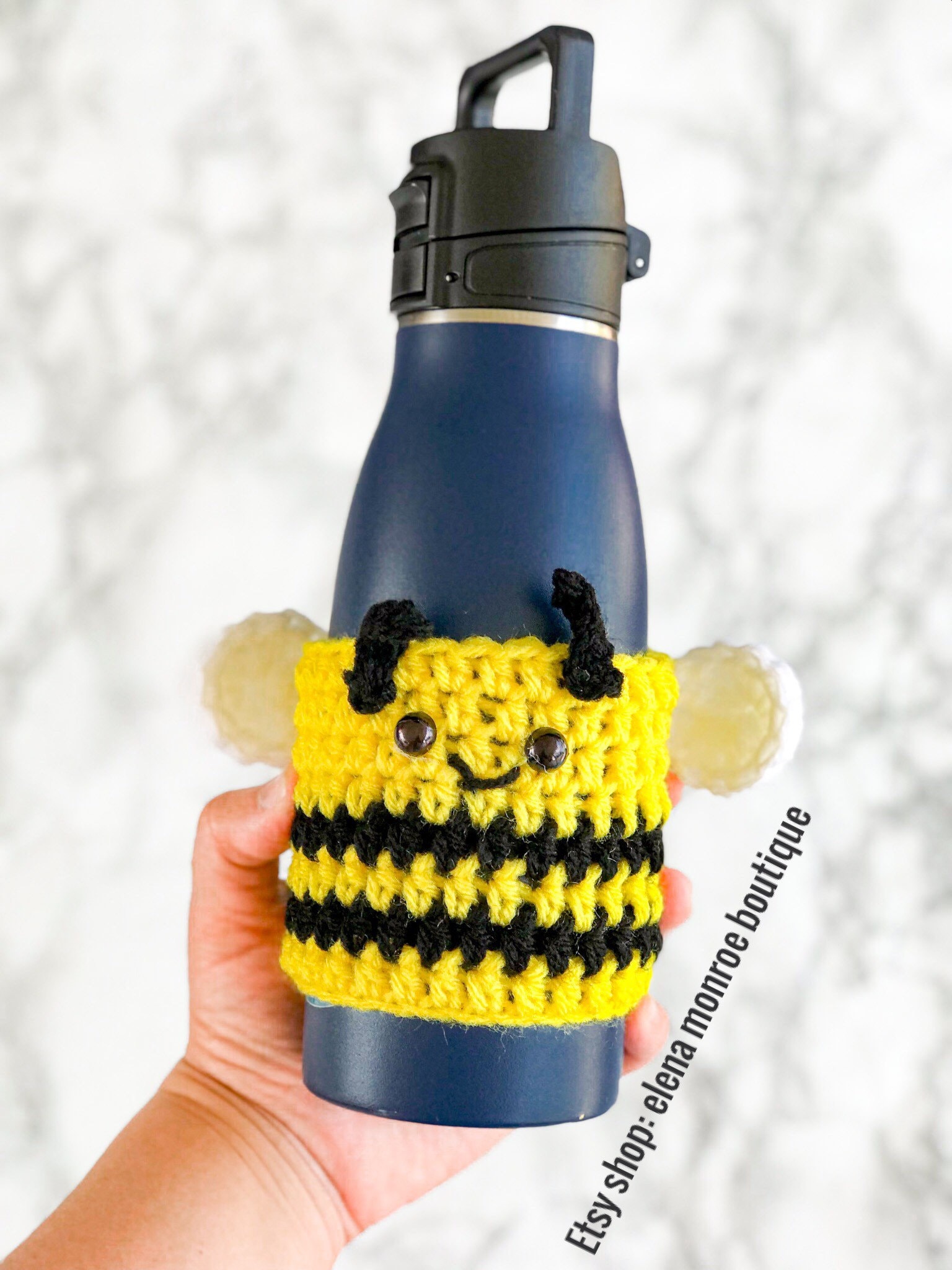Handcrafted Bumble Bee Cup Cozy: Spring Drink Sleeve - Etsy