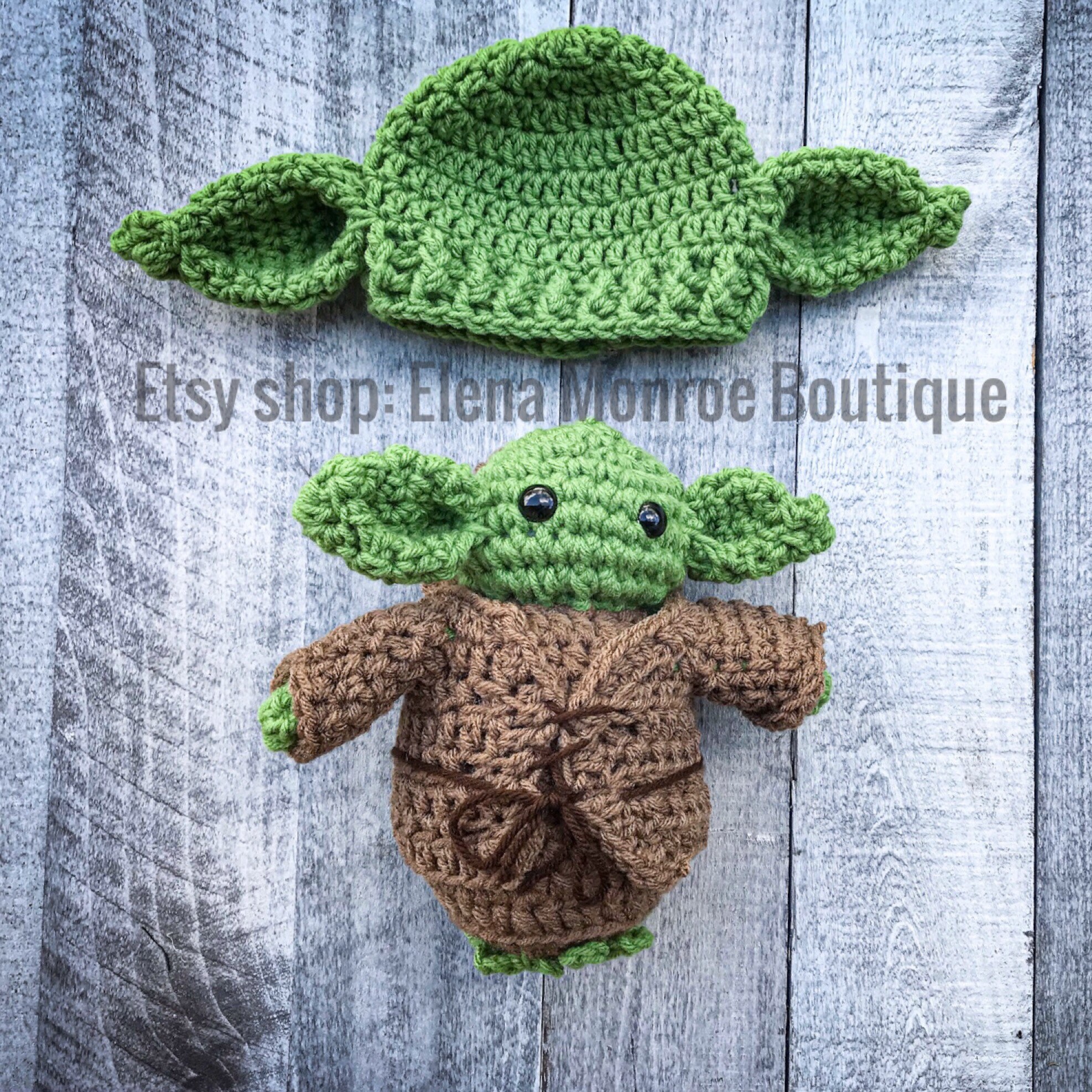 Crochet Green Alien Hat Crochat Alien Baby Costume Yod Hat | Etsy