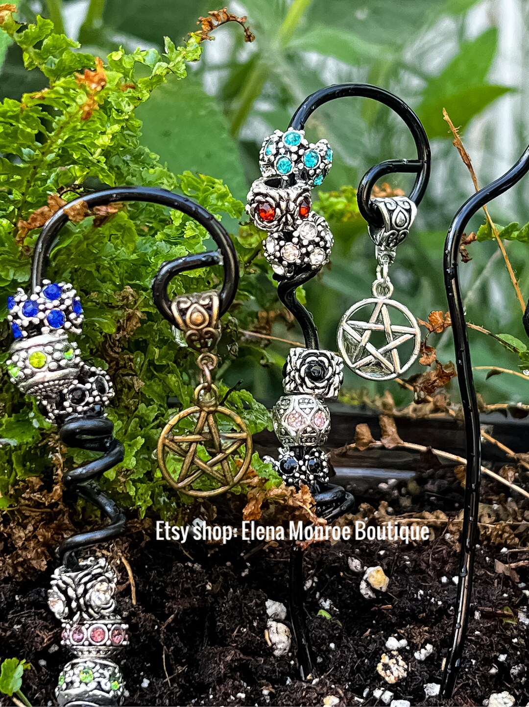 Pagan Garden Mini Shepherd Hooks, Garden Protection Charms, Wiccan ...