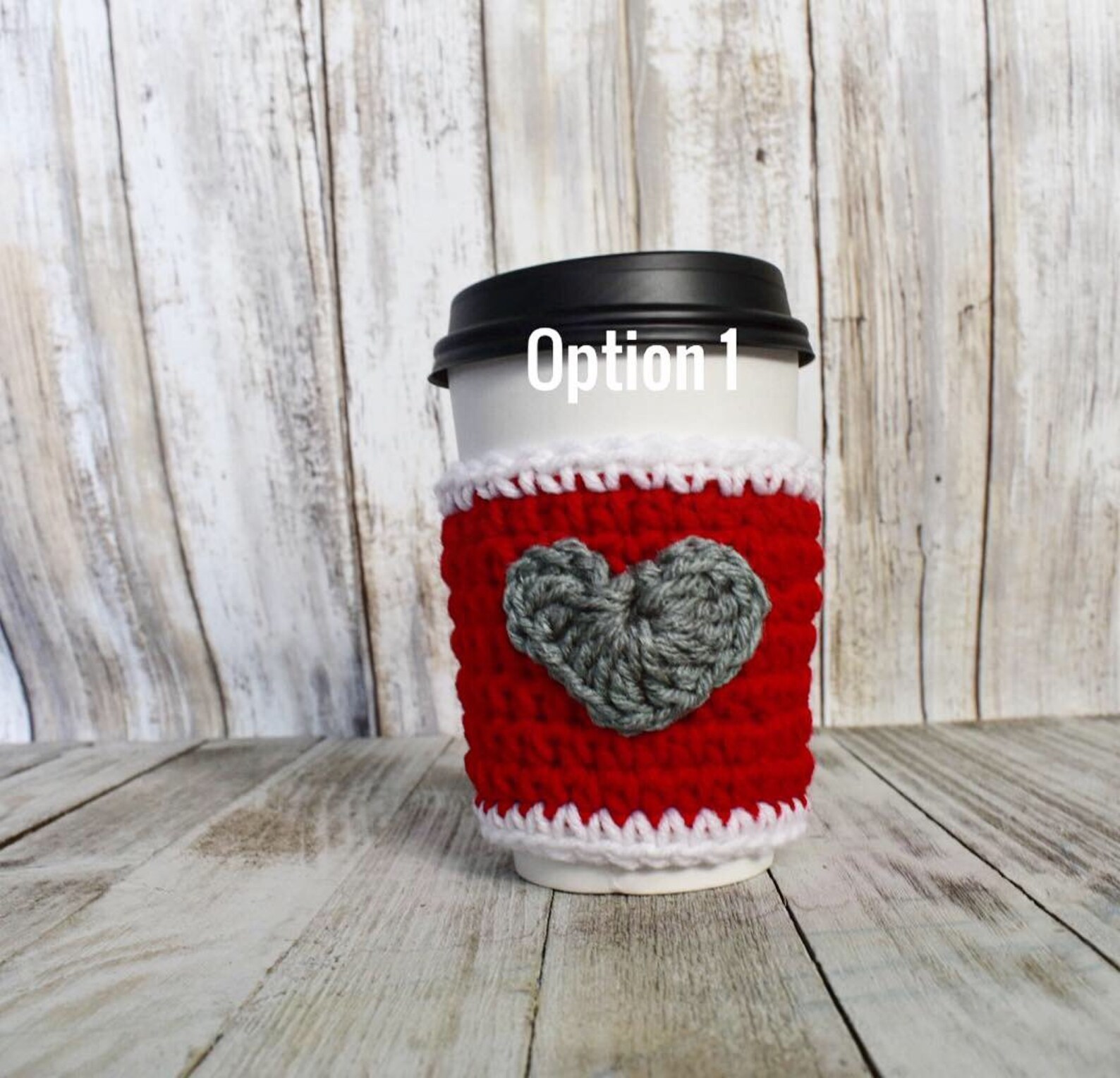 Crochet Valentine's Day Theme Cup Cozy, Sweetheart Cup Cozy, Valentine ...