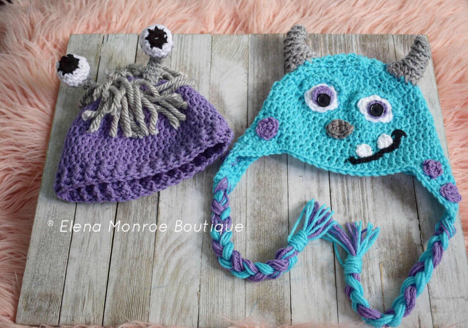 Crochet Monster Hat Baby Monster Hat Sullivan the Monster | Etsy