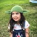 Crochet Green Alien Hat, Crochat Alien Baby Costume, Yod Hat, Halloween ...