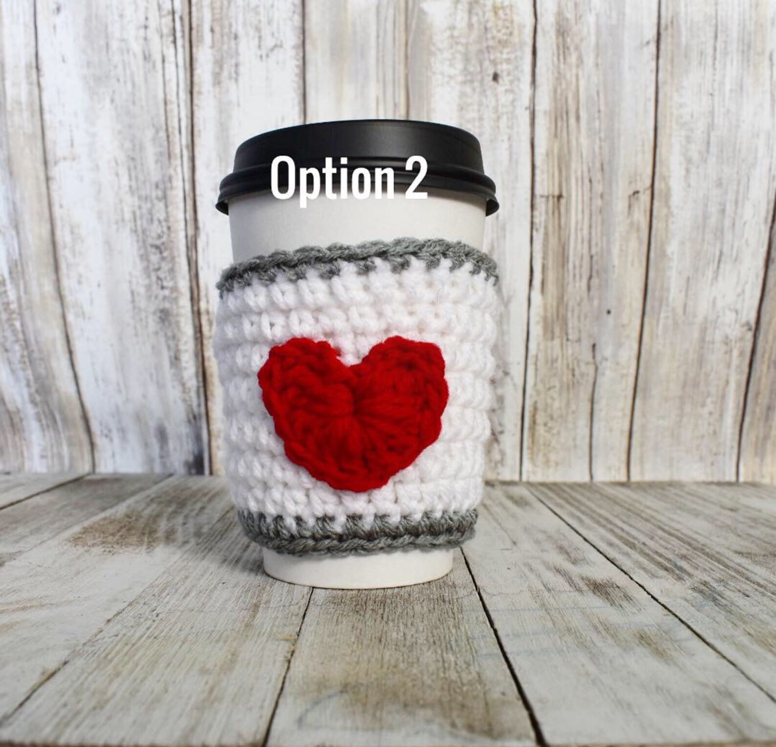 Crochet Valentine's Day Theme Cup Cozy, Sweetheart Cup Cozy, Valentine ...