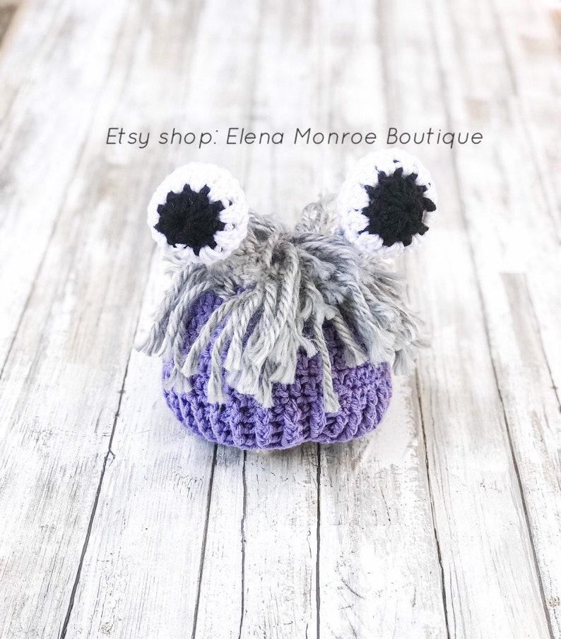 Crochet Monster Inspired Hat Girl Monster Hat Crochet Monster | Etsy