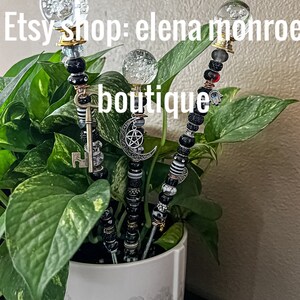 24inch Pagan Garden Stakes, Dark Fairy Garden Wands, Pagan Decor ...