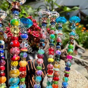 25inch, 14inch Evil Eye Garden Stake With 4 Leaf Clover Charm, Garden ...