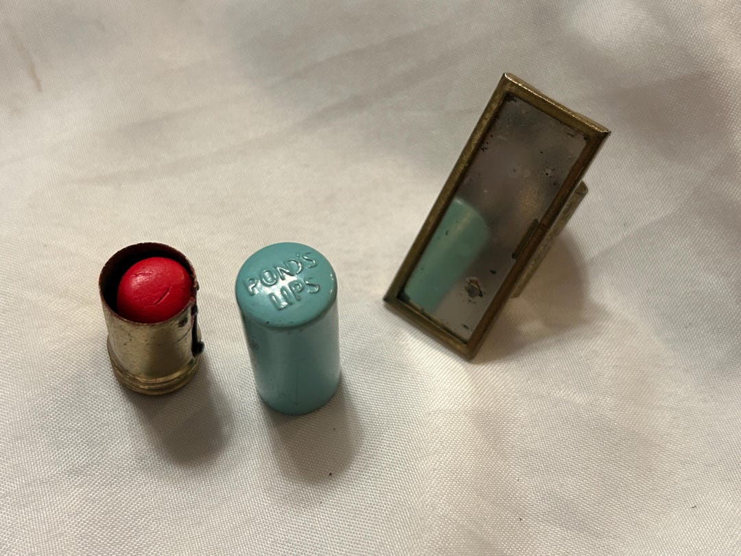 Vintage Mini Ponds Lipstick Bullet With Mirror Holder - Etsy