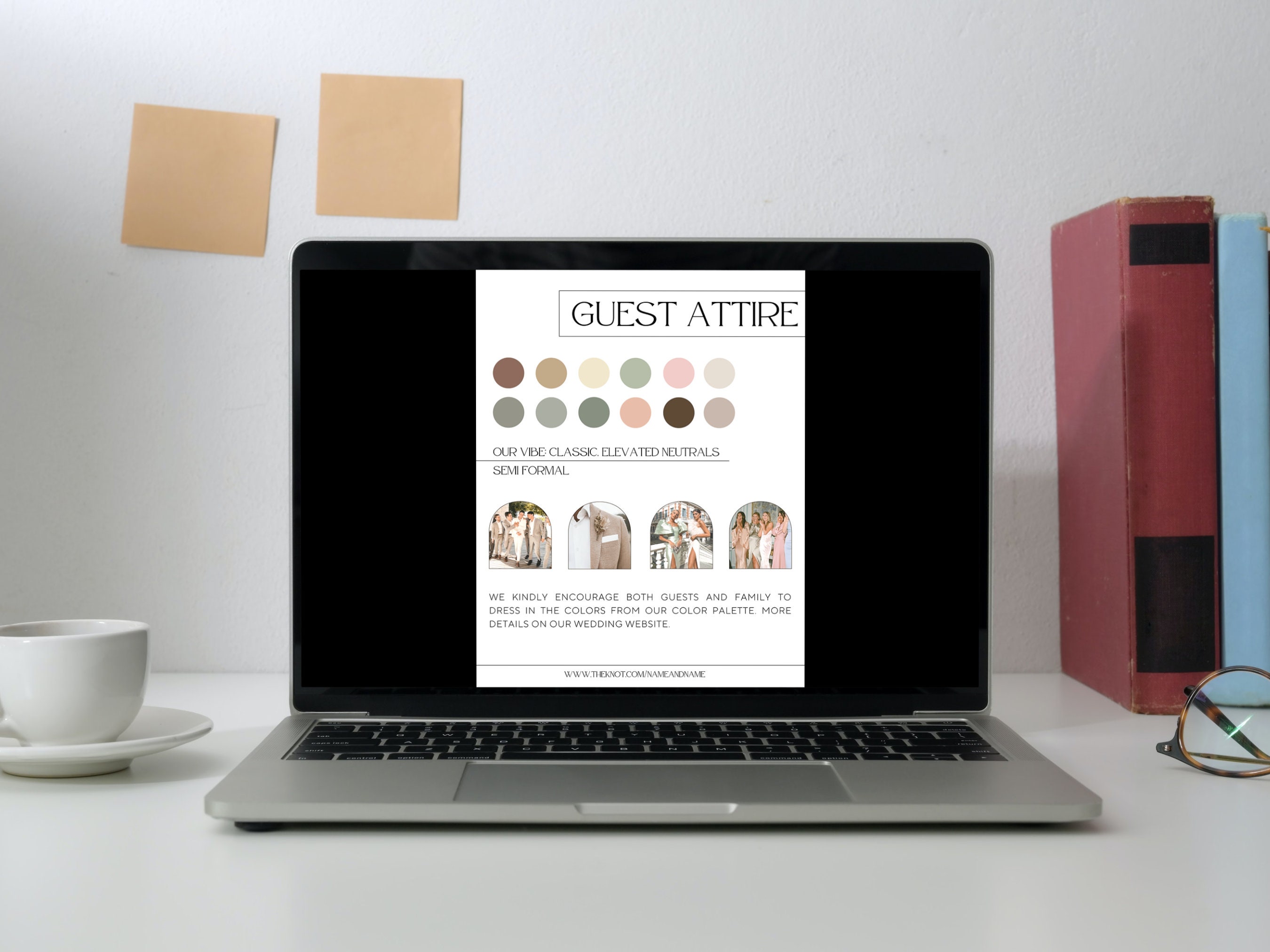 Version 3 Wedding Guest Dresscode. Editable Canva Template. Wedding ...