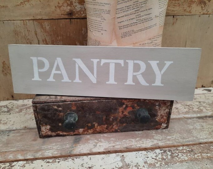 Personalised Pantry Sign Metal Wall Door Signage Larder Vintage Retro ...