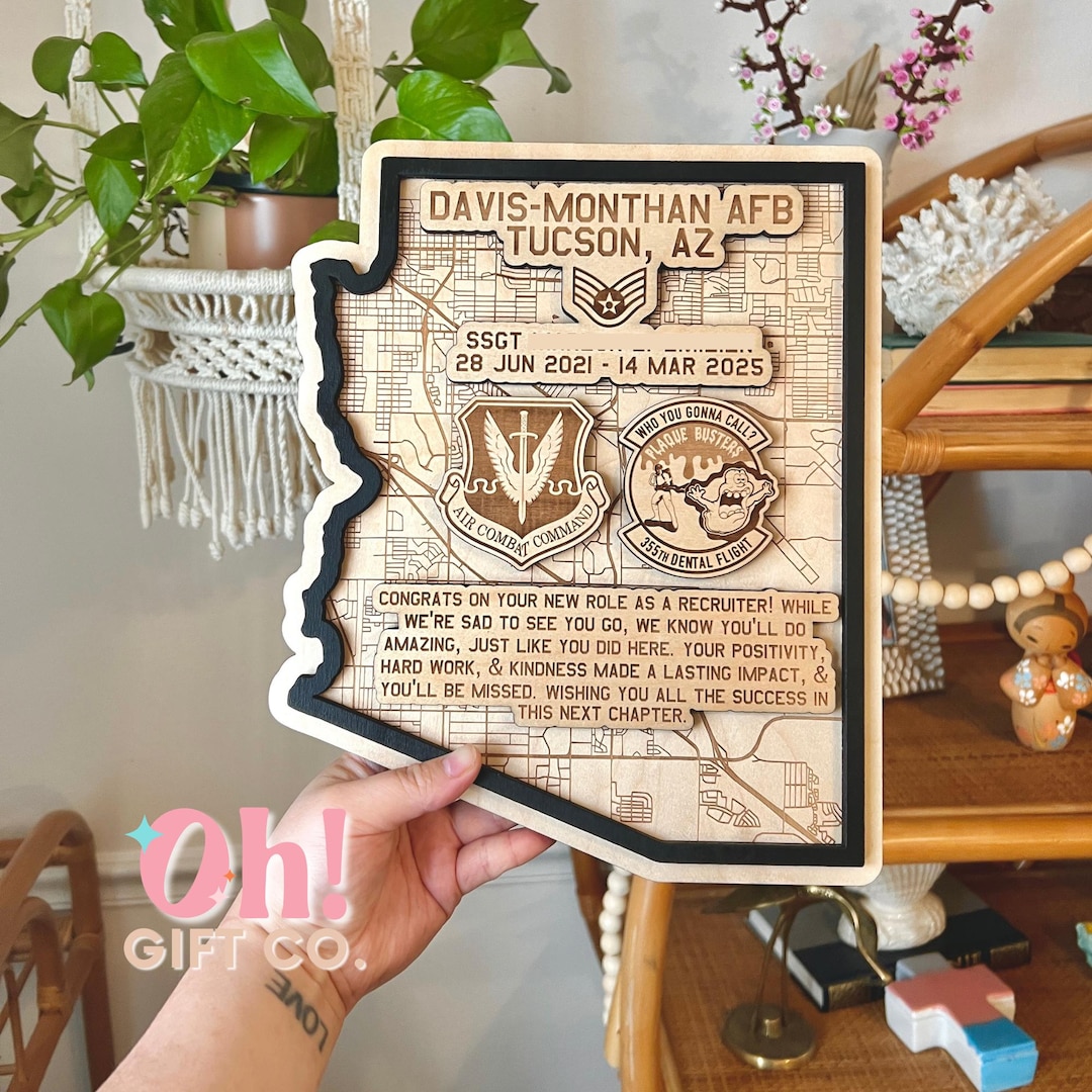 Custom State Air Force Plaque - Personalized USAF Award - Davis-monthan ...