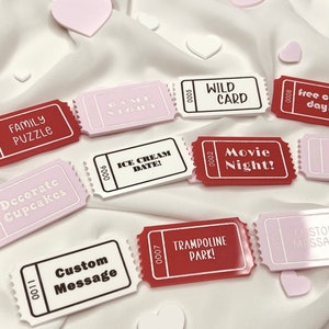Valentine’s Day Love Tickets - 12 Personalized Tokens - 12 Custom ...