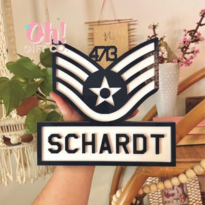 Custom Air Force Plaque - Personalized USAF Award - Shelf Decor - Navy ...