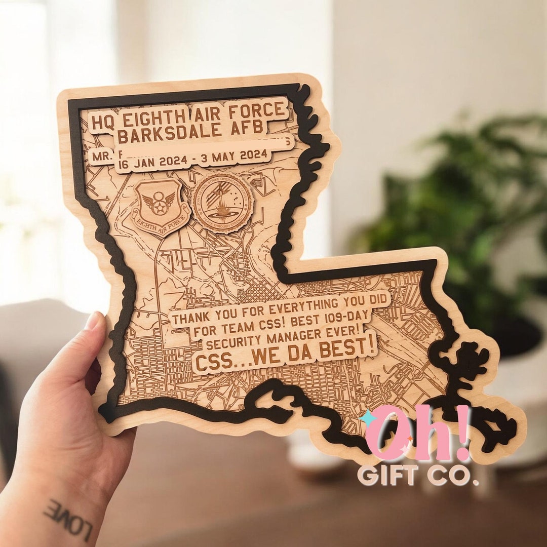 Custom Air Force Plaque - Personalized USAF Award - Shelf Decor ...