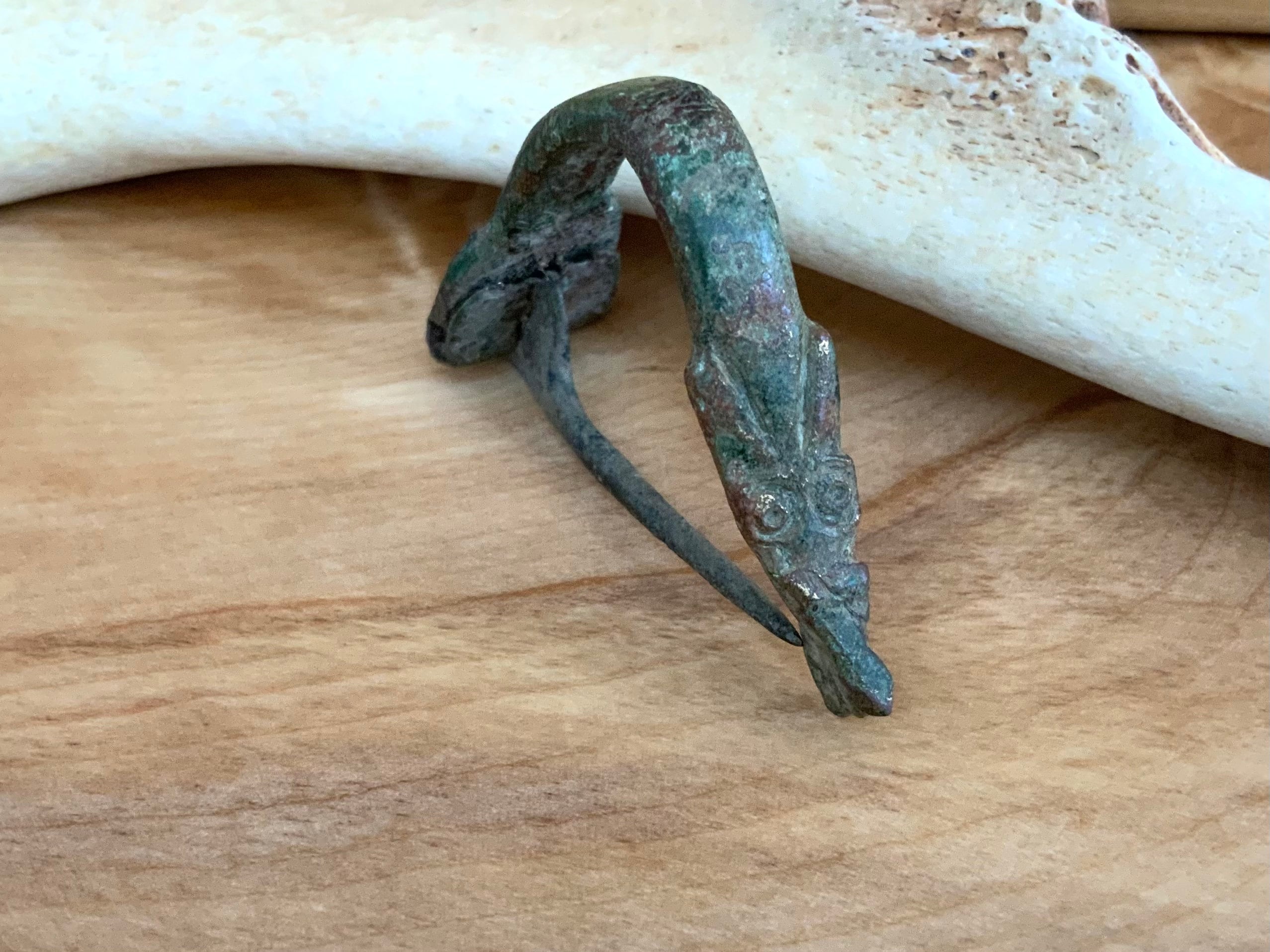 Ancient Bronze Fibula Artifact Wolf or Fox & Sun Symbols Nice - Etsy