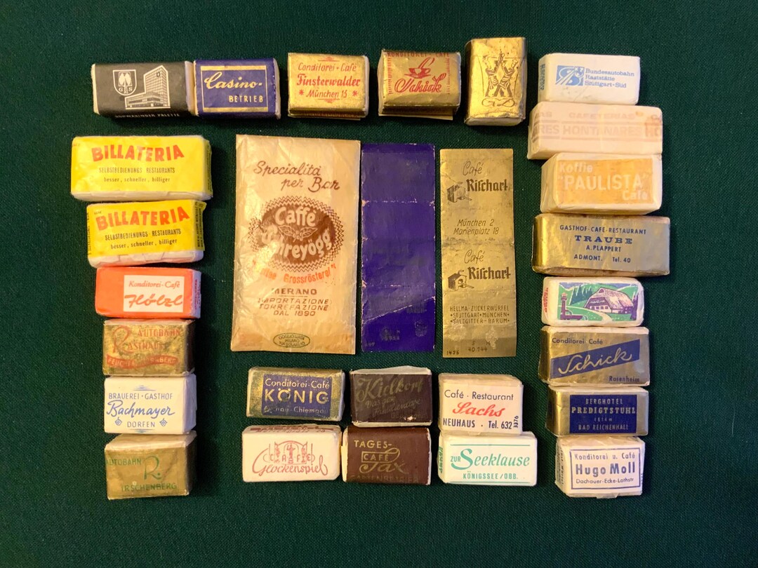 28 European Sugar Cube Packets Advertising Restaurants Collectible ...