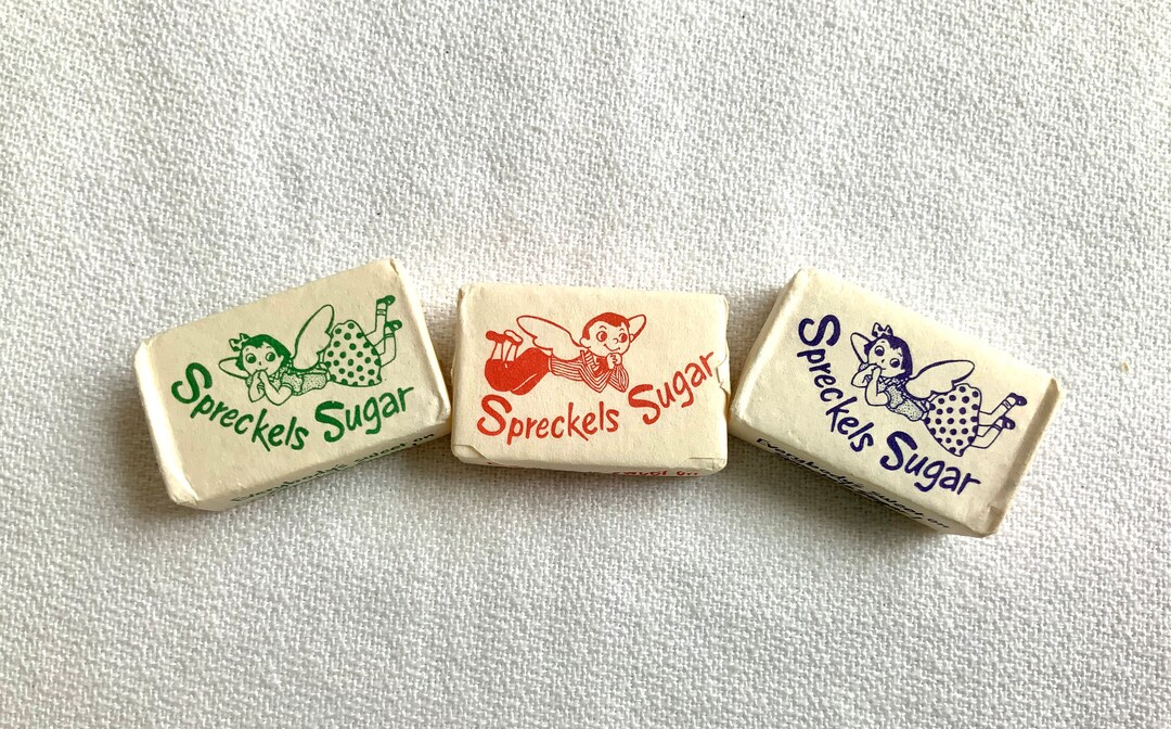 3 Sugar Cube Packets Spreckels Winged Boys and Girls Vintage ...