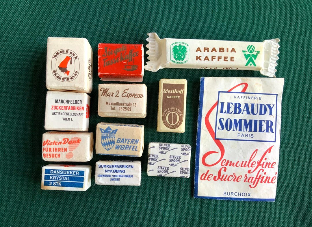 12 Collectible Sugar Cubes and Packets From France Denmark Germany ...