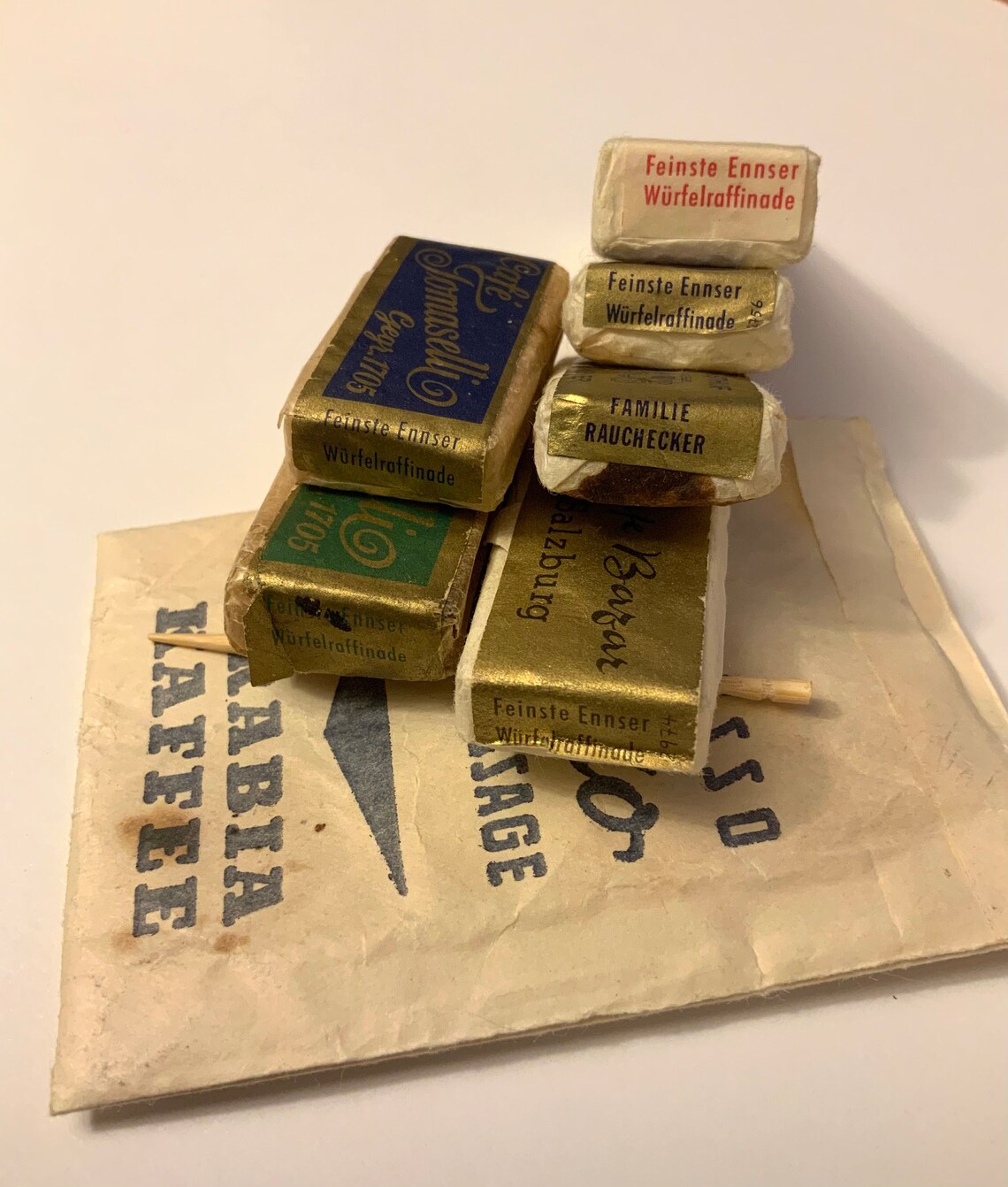Vintage Austrian Sugar Cube Packet Sachet Restaurant Advertisement ...