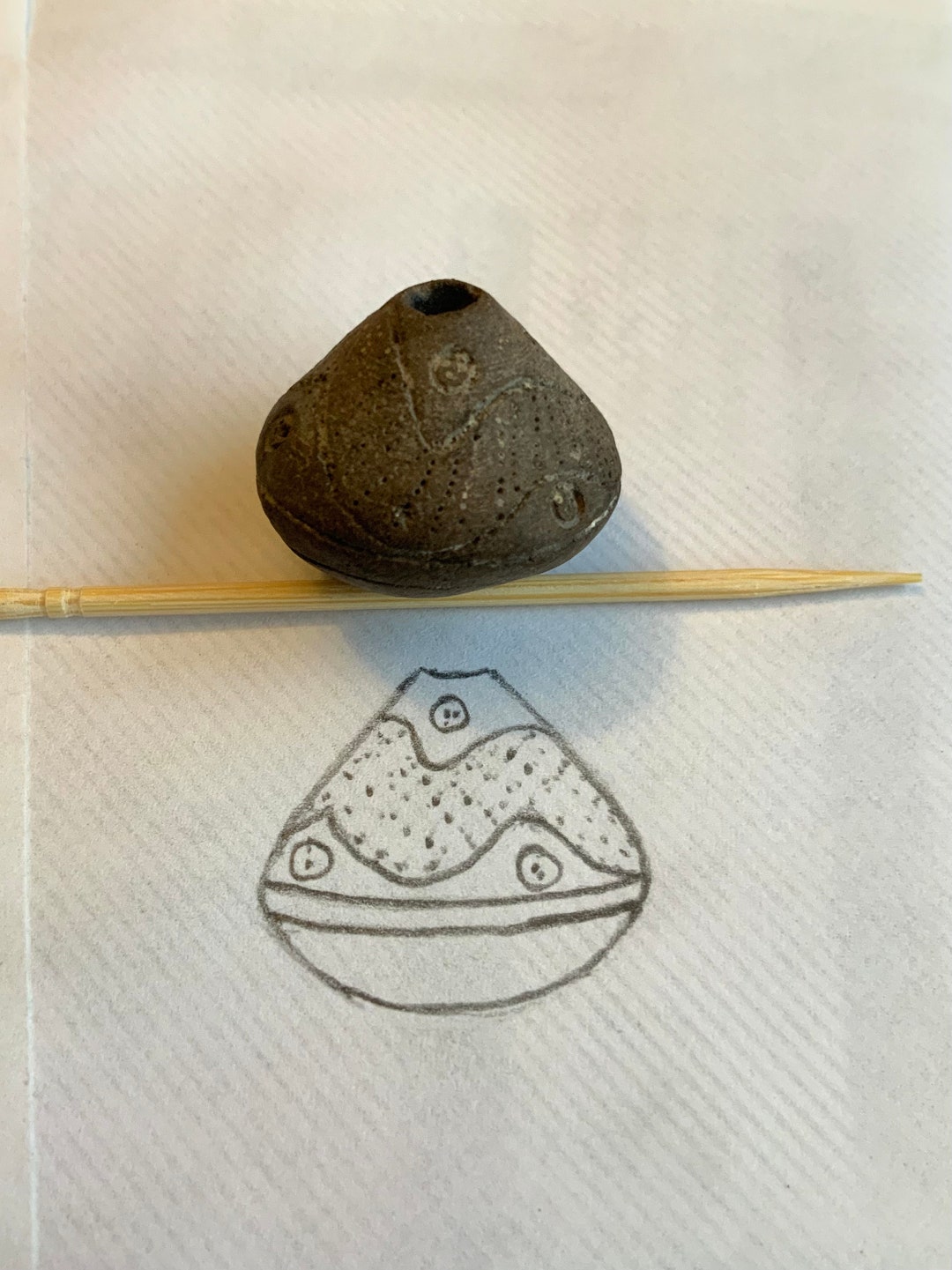 Pre Columbian Spindle Whorl Bead Ancient Clay Textile Spinning Artifact ...