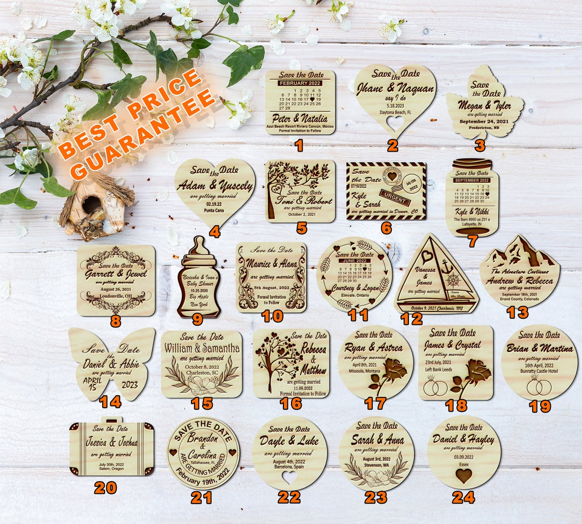 Save the Date Magnet Dates Magnets - Etsy