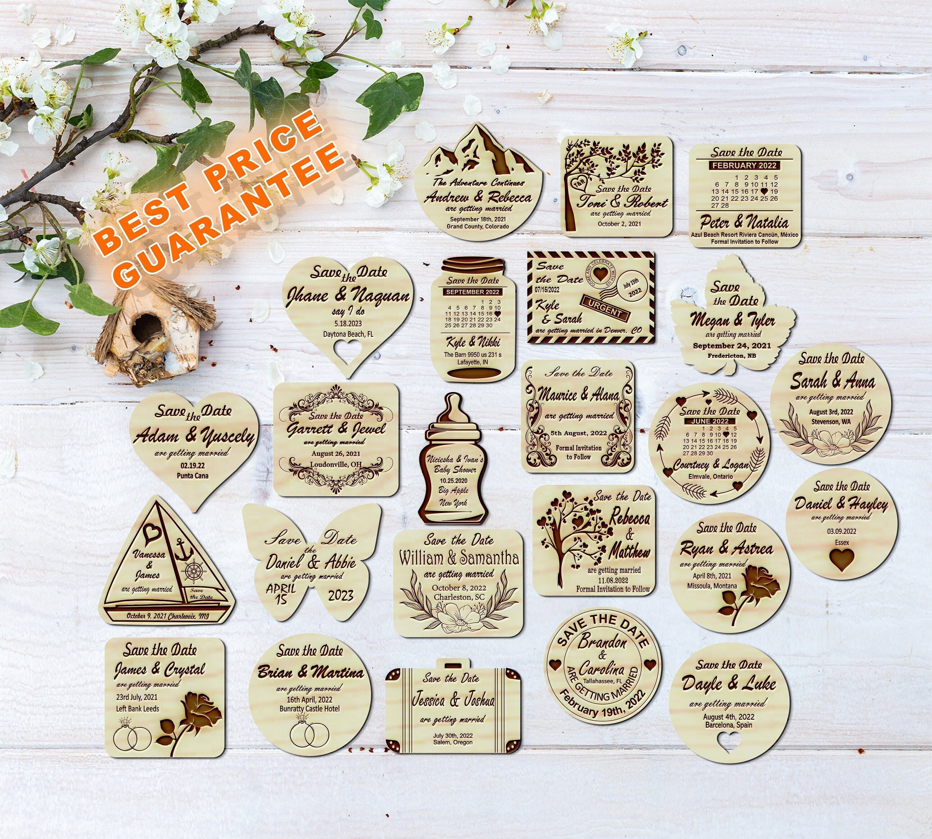 Save the Date Magnet Dates Magnets - Etsy