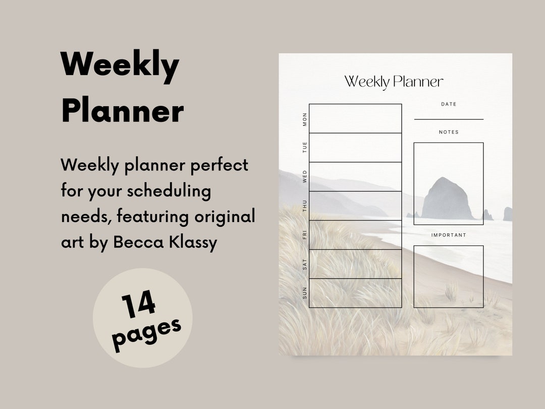 Oregon Themed Weekly Planner - Etsy