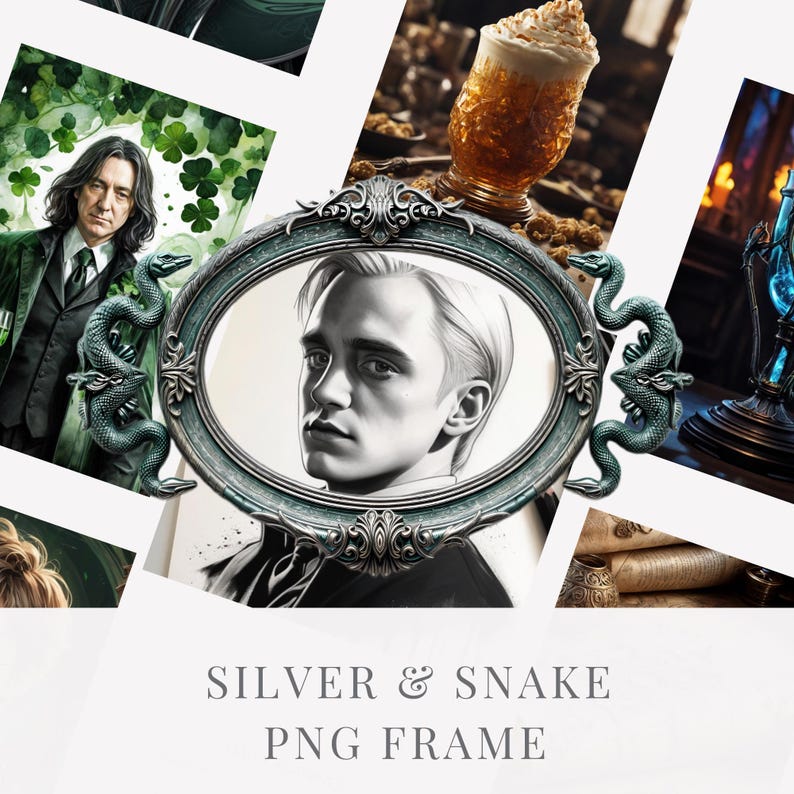 Wizard School Digital Frame PNG Overlays Photo Frame Clipart Digital ...